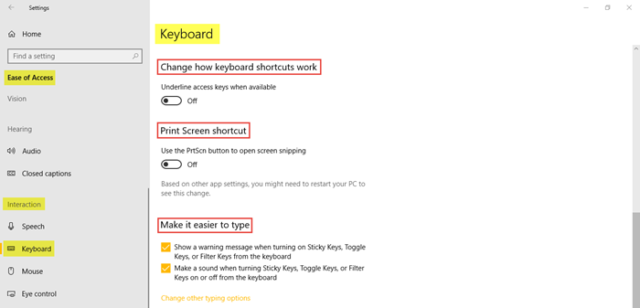 How to use Ease Of Access settings in Windows 10