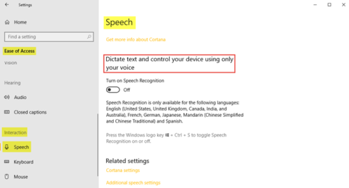 How to use Ease Of Access settings in Windows 10
