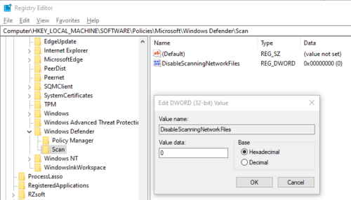How to enable Network scanning in Windows Defender on Windows 10 2025