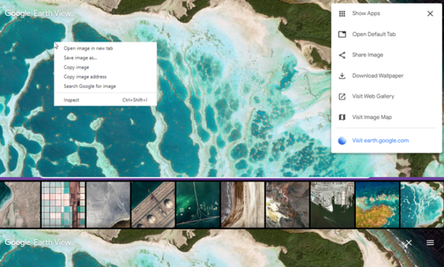 How to explore and download Google Earth images as Wallpapers