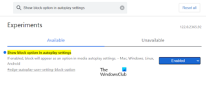 How to disable or stop Video Autoplay in Microsoft Edge