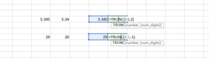 How to use the TRUNC function in Excel with Examples