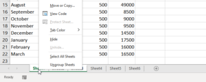 How to Group Worksheets in Excel to apply common changes