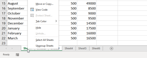 How to Group Worksheets in Excel to apply common changes