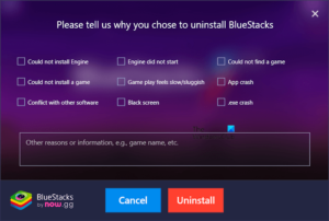How to uninstall BlueStacks in Windows 11 completely