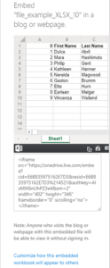 How to Embed an Excel Sheet on your website