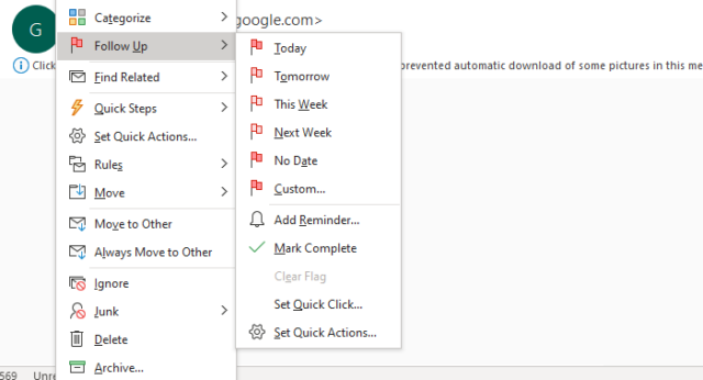 How to Follow Up emails in Outlook