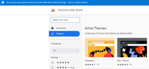 How to install Chrome Themes on Microsoft Edge browser