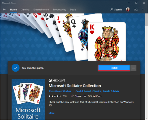 Microsoft Solitaire collection won't open in Windows 11
