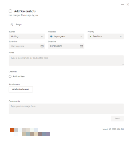 Use Planner to keep track of tasks when working from home
