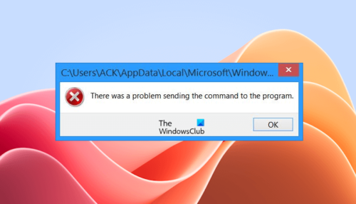 There was a problem sending the command to the program