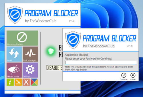 Windows Program Blocker software free download