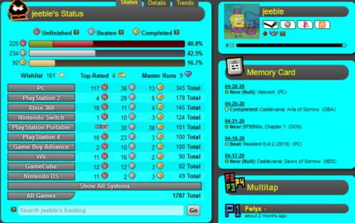 Free tools to manage and deal with your Video Game backlog
