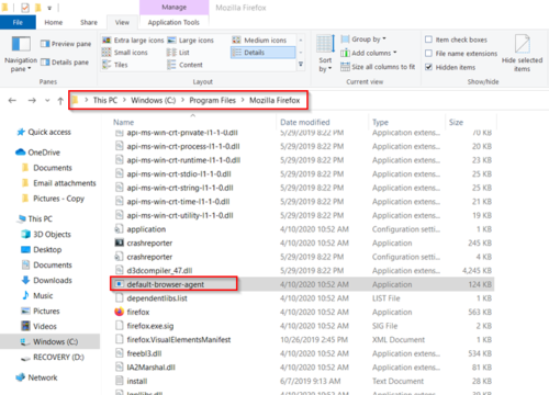 Remove or disable Firefox Default Browser Agent in Windows 11/10