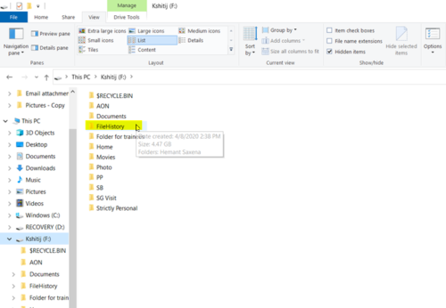 How to delete File History backups manually in Windows 11/10