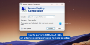 Perform CTRL+ALT+DEL on remote computer using Remote Desktop