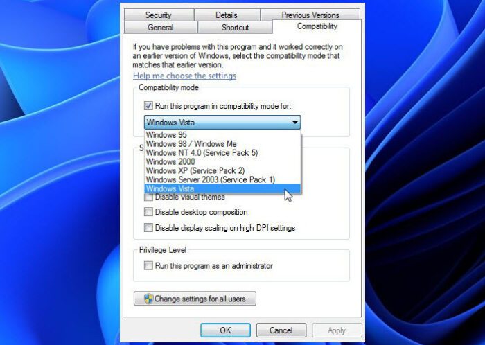 Run old Games, Software with Compatibility Mode on Windows 11