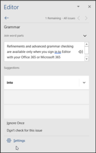 How to use Microsoft Editor to check Grammar and Spelling