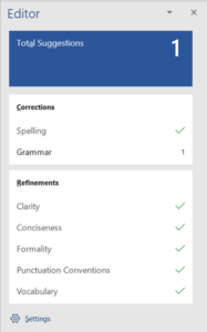 How to use Microsoft Editor to check Grammar and Spelling