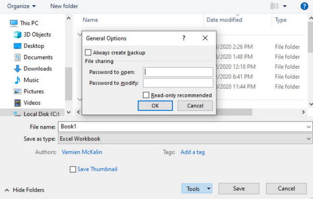 How to remove Read only from an Excel document?