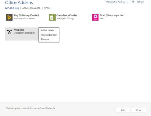 How to add or remove Add-ins from Office programs