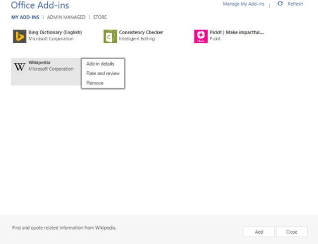 How to add or remove Add-ins from Office programs