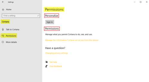 How to set up and manage Cortana Settings in Windows 10