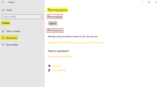How to set up and manage Cortana Settings in Windows 10