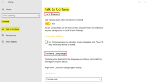 How to set up and manage Cortana Settings in Windows 10