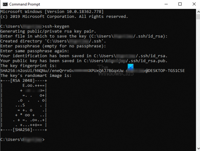 How to generate an SSH key in Windows 11/10