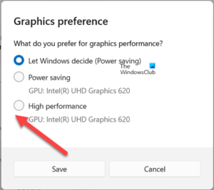 How to change default Graphics card in Windows 11