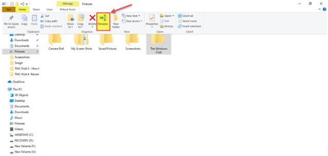 How to rename Files or Folders in Windows 11