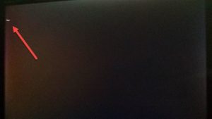 Computer boots to black or blank screen with blinking cursor