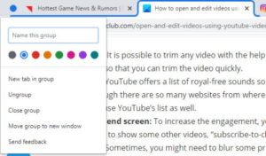 How to use Tab Groups in Chrome