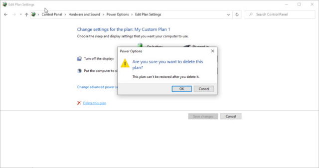 How to delete a Power Plan in Windows 11/10