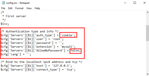 How to change phpMyAdmin password on XAMPP