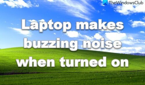 Laptop makes buzzing noise when turned on