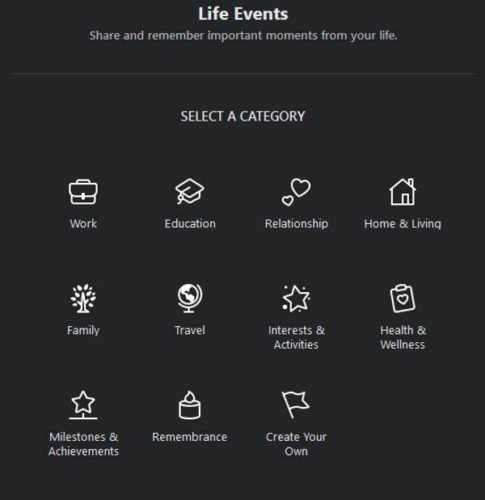 How to create Posts, Stories, Life Events, Page, etc. in Facebook