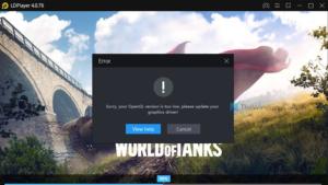 Sorry, the version of OpenGL is too low, Upgrade graphics driver
