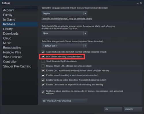 How to stop Steam launching automatically after Windows 10 boot