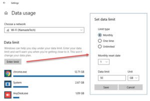 Limit, Monitor, Manage Internet Data Usage on Windows 11