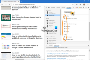 Clear Cookies and Cache for specific site in Chrome, Edge, Firefox