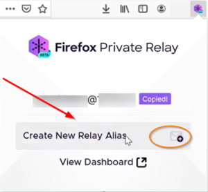 Firefox Private Relay add-on works as anti-spam feature