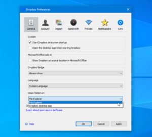 How to open Dropbox files & folders in File Explorer in Windows