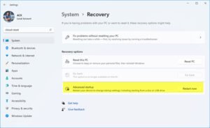 Boot Windows directly to Advanced Startup Settings screen