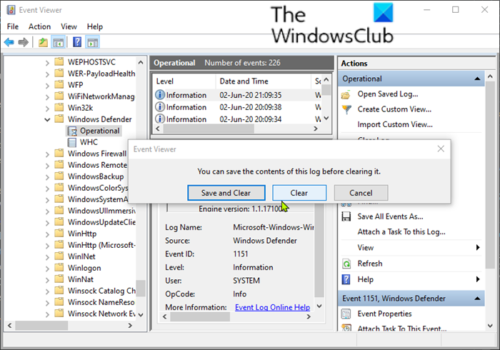How to clear Windows Defender Protection History in Windows 11