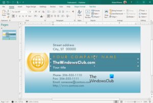 Design, Create a Business Card using Microsoft Publisher