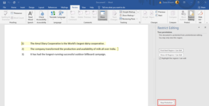 How to protect Word document using Restrict Editing feature