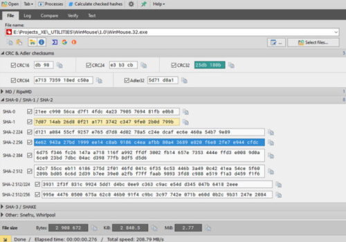 Calculate and verify checksum and hashes of files with PS Hash