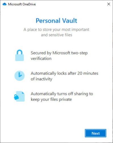 How to secure your files with OneDrive Personal Vault